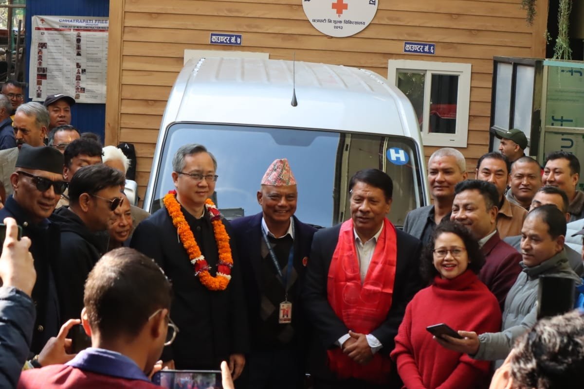 Chinese Embassy hands over EV to Chhatrapati Free Hospital - Nepal Samaj